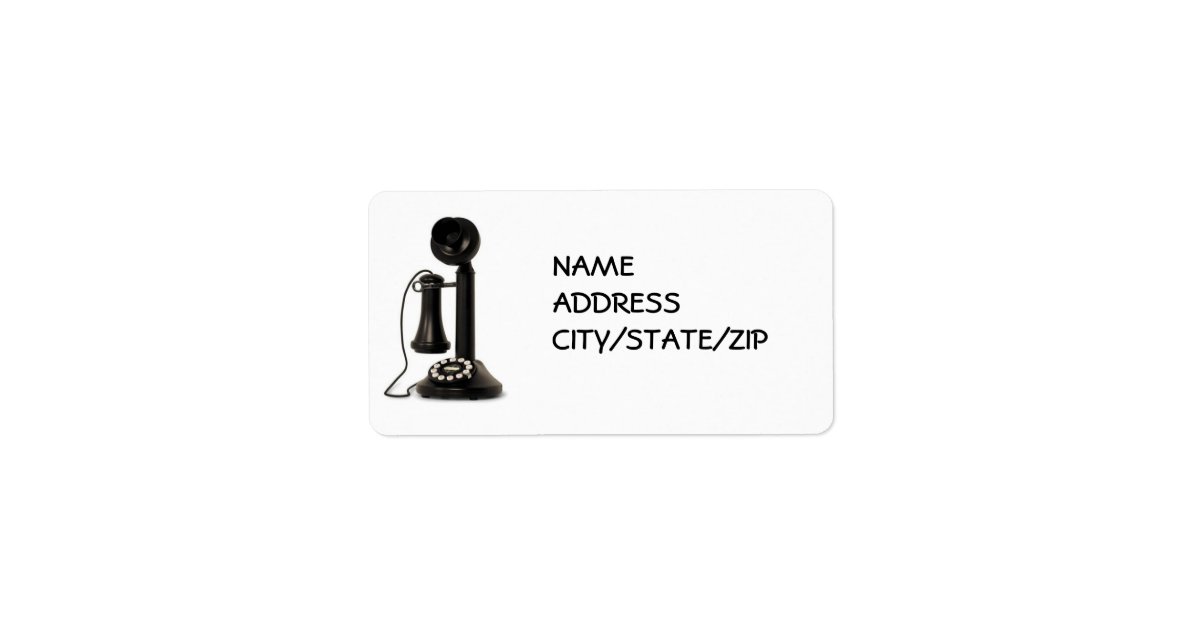 ANTIQUE ROTARY TELEPHONE RETURN ADDRESS LABELS | Zazzle