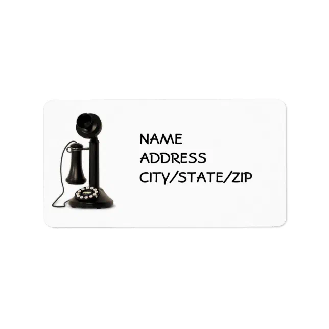 ANTIQUE ROTARY TELEPHONE RETURN ADDRESS LABELS | Zazzle