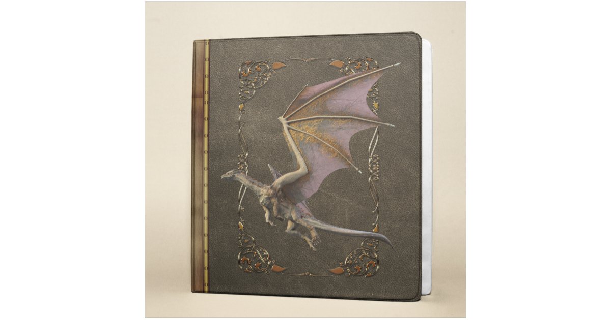 Antique Rustic Majestic Bronze Dragon 3 Ring Binder | Zazzle