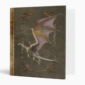 Antique Rustic Majestic Bronze Dragon 3 Ring Binder | Zazzle