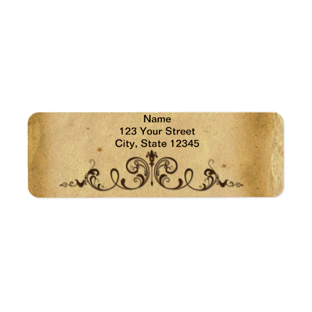 Antique Scroll Label | Zazzle