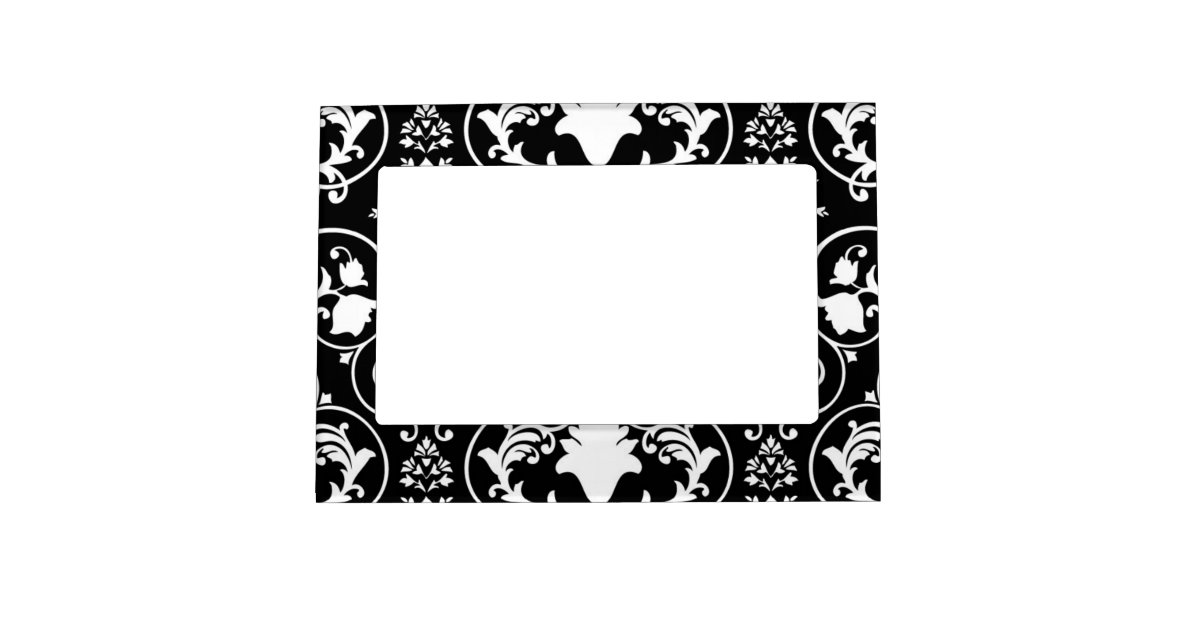 Antique scroll wallpaper magnetic frame | Zazzle