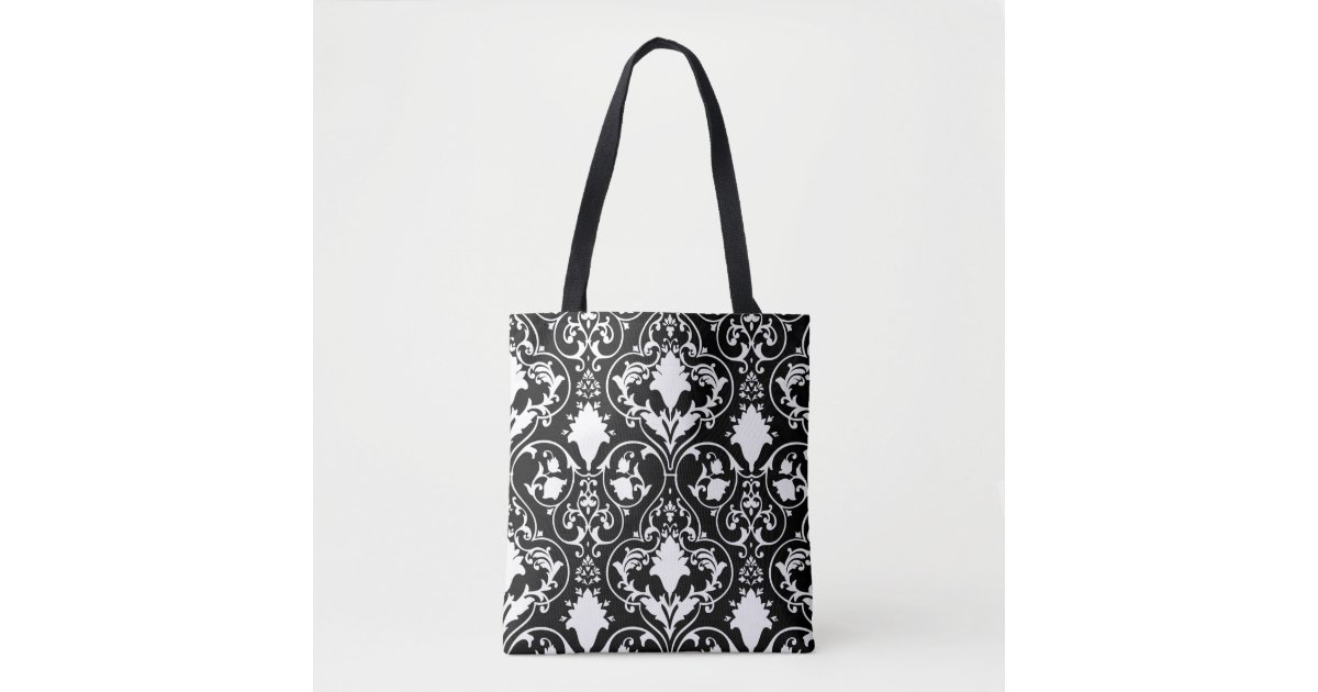 Antique scroll wallpaper tote bag | Zazzle