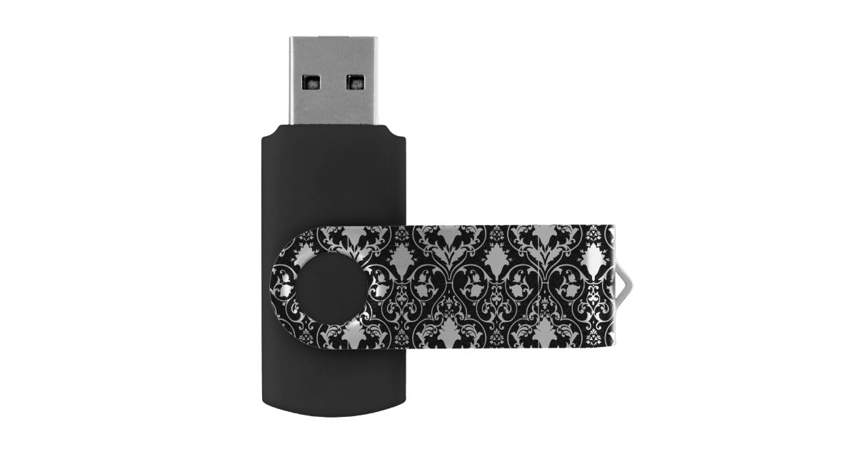 Antique scroll wallpaper USB flash drive | Zazzle