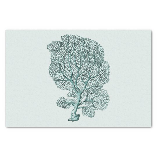 Antique Sea Coral Illustration Tissue Paper | Zazzle.com