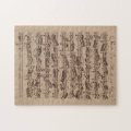 Antique Sheet Music Bach Manuscript Jigsaw Puzzle | Zazzle