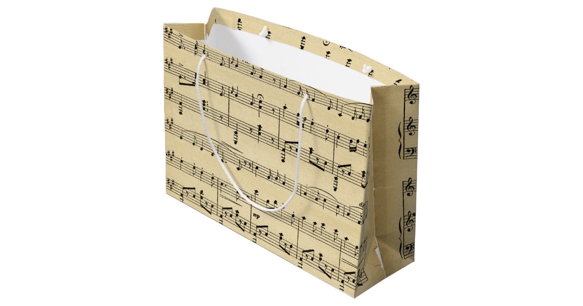 Antique Sheet Music Large Gift Bag | Zazzle
