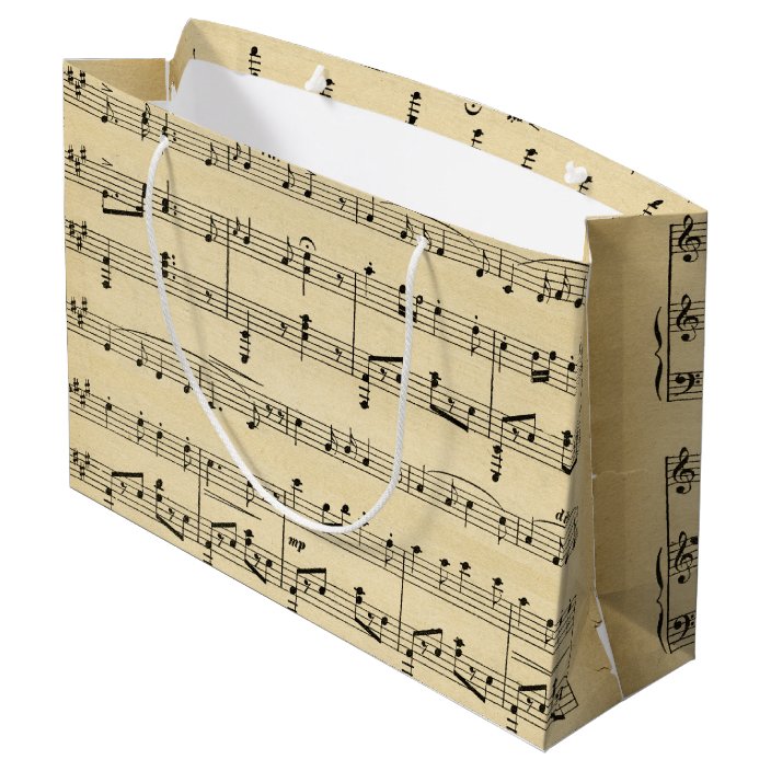 Antique Sheet Music Large Gift Bag | Zazzle.com