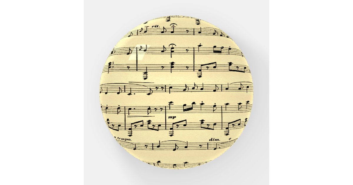 Antique Sheet Music Paperweight | Zazzle
