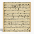 Antique Sheet Music Personalized 3 Ring Binder | Zazzle