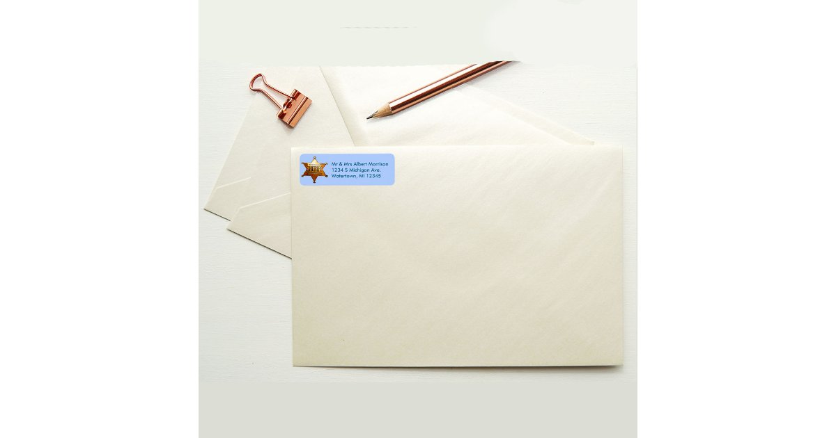 Antique Sheriff's Badge Label | Zazzle