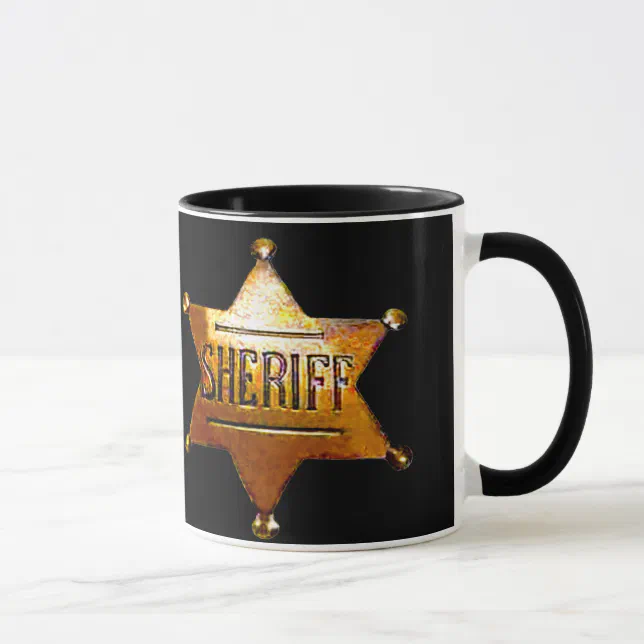 Antique Sheriff's Badge Mug | Zazzle