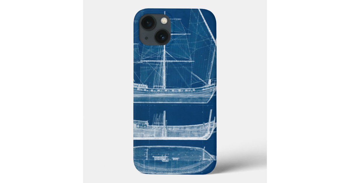 Antique Ship Blueprint I Case-Mate iPhone Case | Zazzle
