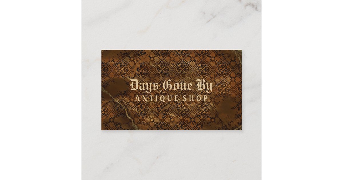 Antique Shop Store Antiques Vintage Business Cards | Zazzle