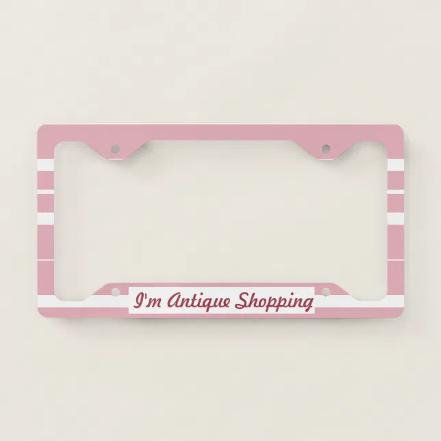 Antique Shopping License Plate Cover | Zazzle