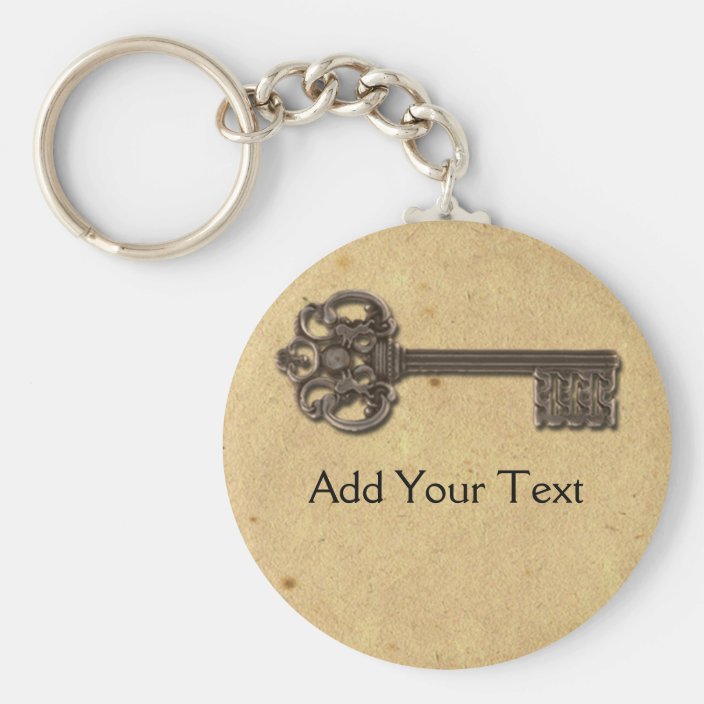 Antique Skeleton Key Keychain | Zazzle.com