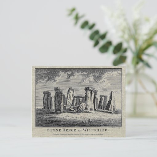 Antique Stonehenge woodcut Stone Circle Engraving Postcard | Zazzle
