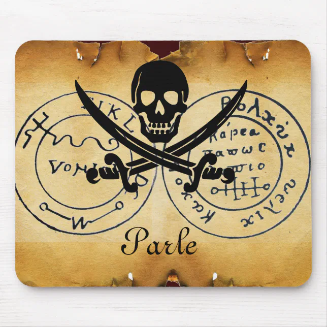 ANTIQUE TALISMAN / PIRATES TREASURE MAP MOUSE PAD | Zazzle