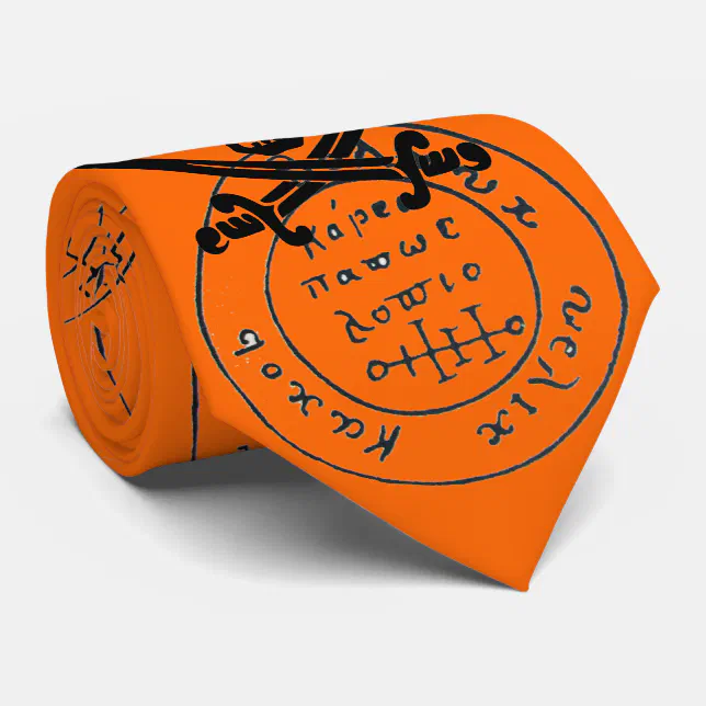 ANTIQUE TALISMAN / PIRATES TREASURE MAP,orange Tie | Zazzle