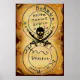 ANTIQUE TALISMAN / PIRATES TREASURE MAP POSTER | Zazzle