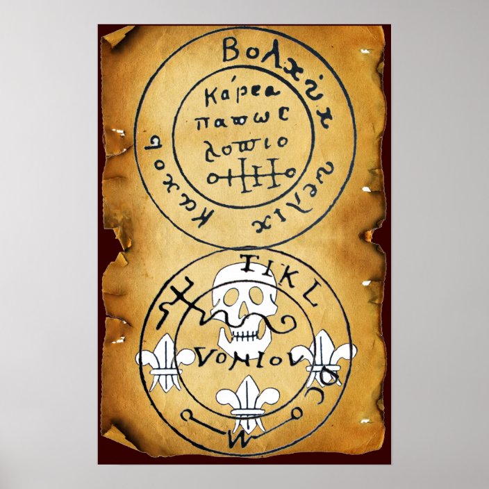 ANTIQUE TALISMAN / PIRATES TREASURE MAP POSTER | Zazzle.com