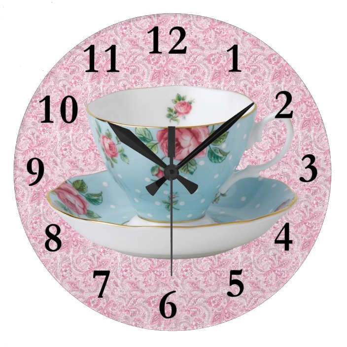 ANTIQUE TEA CUP & SAUCER CLOCK | Zazzle.com