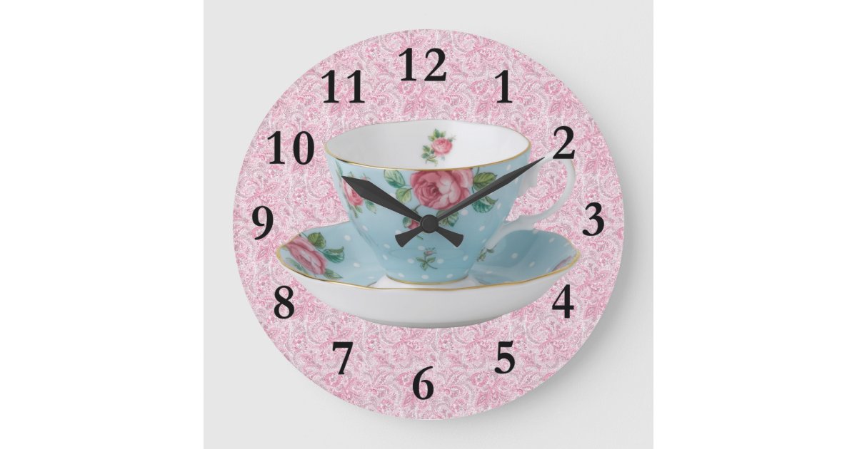 ANTIQUE TEA CUP & SAUCER CLOCK | Zazzle