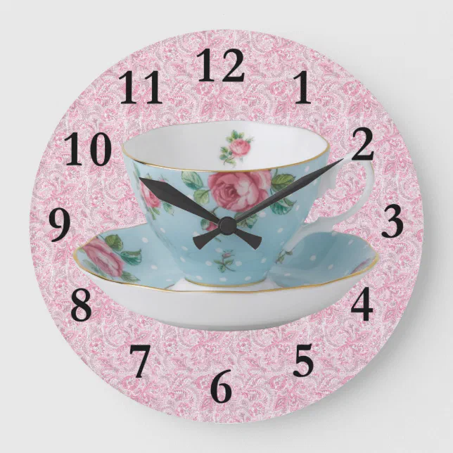 ANTIQUE TEA CUP & SAUCER CLOCK | Zazzle
