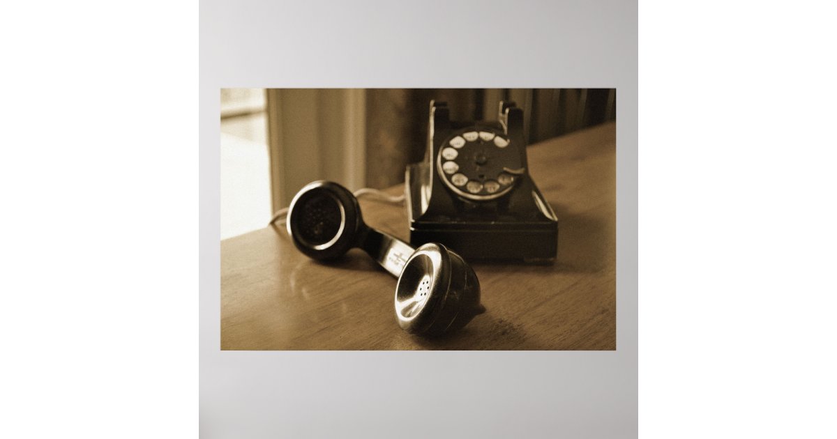 Antique Telephone Poster | Zazzle