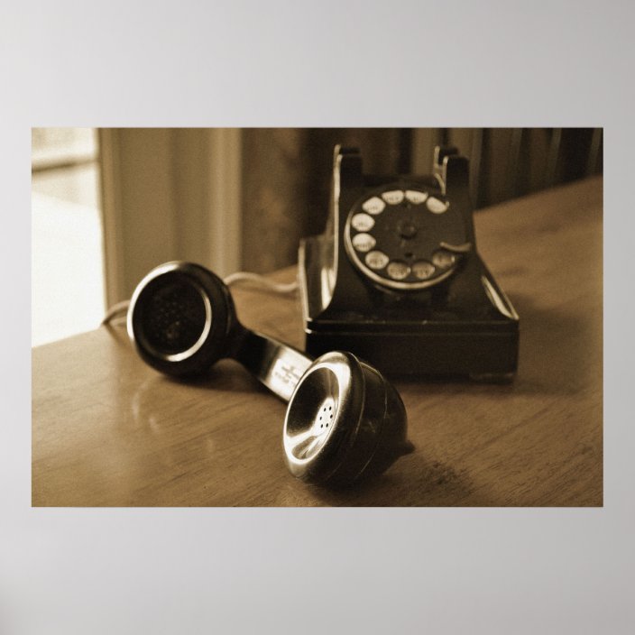 Antique Telephone Poster | Zazzle.com