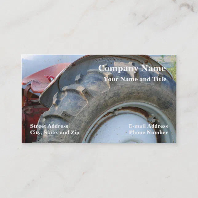 antique tractor business card | Zazzle