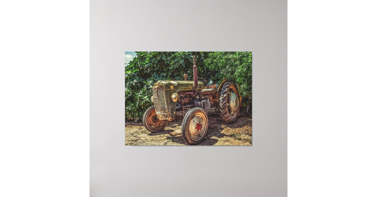Antique Tractor Canvas Print | Zazzle