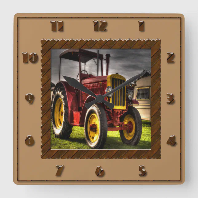 Antique Tractor Clock | Zazzle