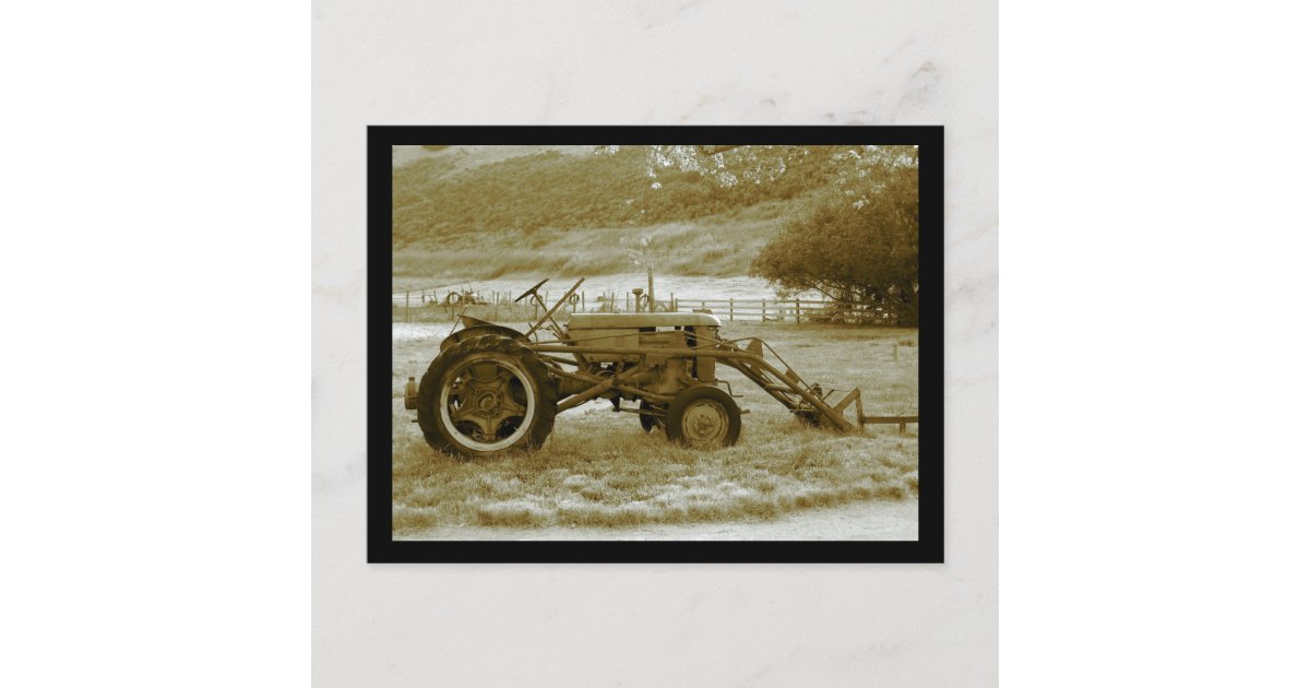 Antique Tractor Postcard | Zazzle