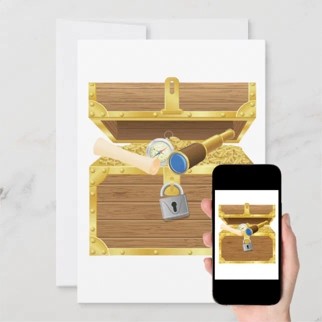Antique Treasure Chest Invitations | Zazzle