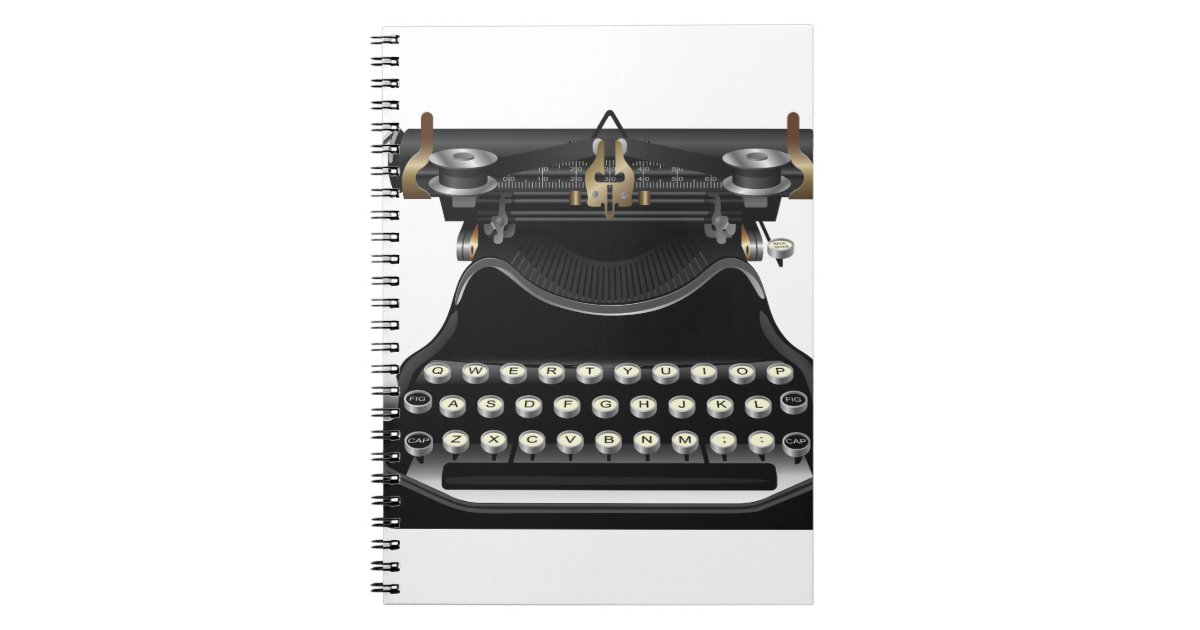 Antique Typewriter Notebook | Zazzle
