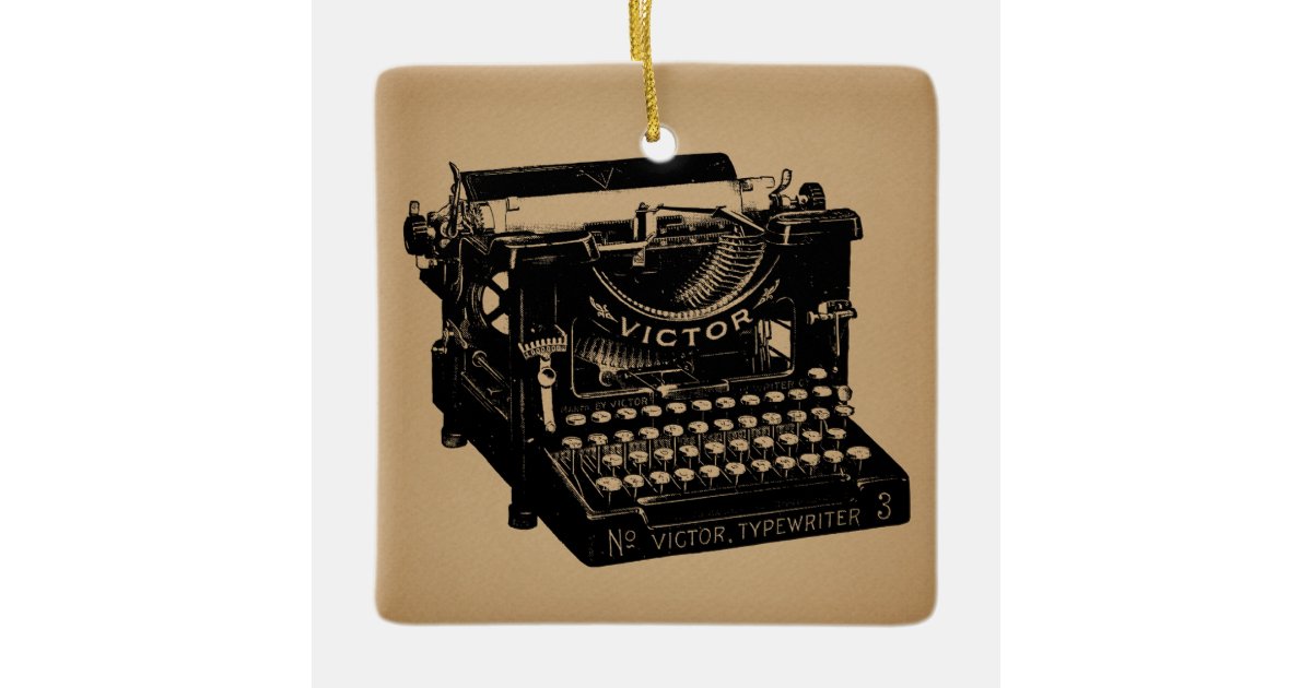 Antique Typewriter Old Fashioned Typewriter Ceramic Ornament | Zazzle