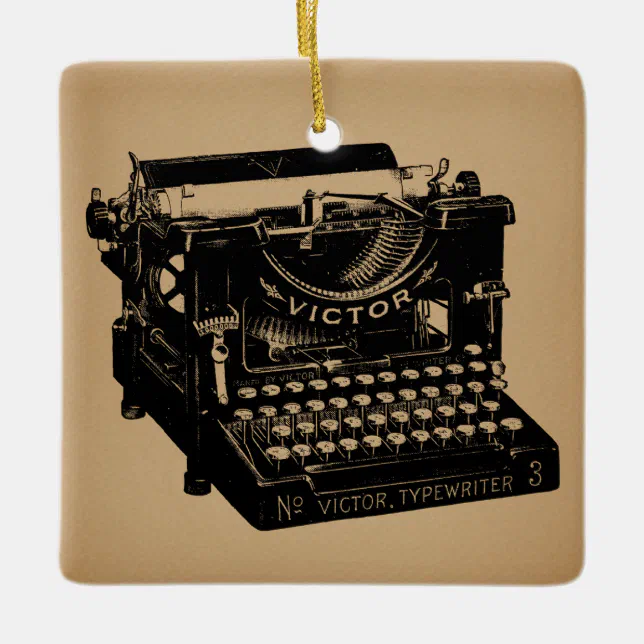 Antique Typewriter Old Fashioned Typewriter Ceramic Ornament | Zazzle