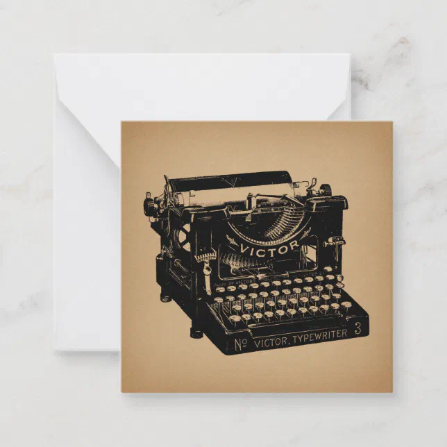 Antique Typewriter Old Fashioned Typewriter Note Card | Zazzle