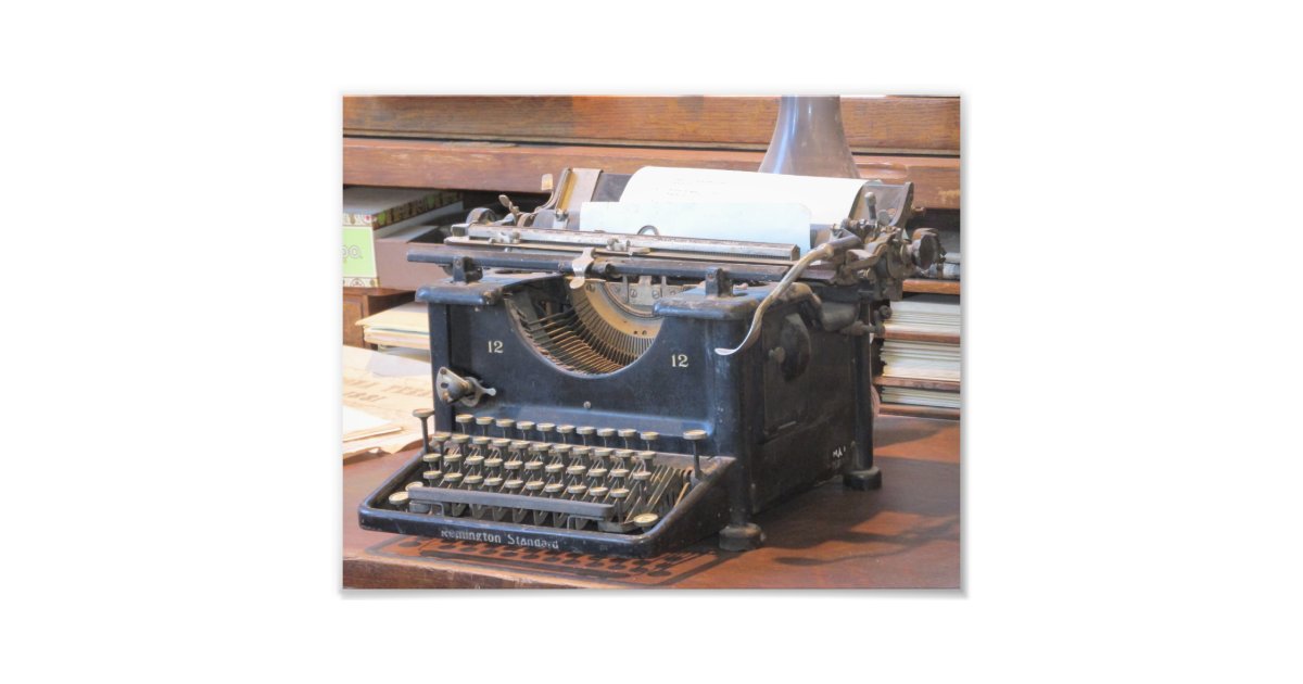 Antique Typewriter Photo Print | Zazzle