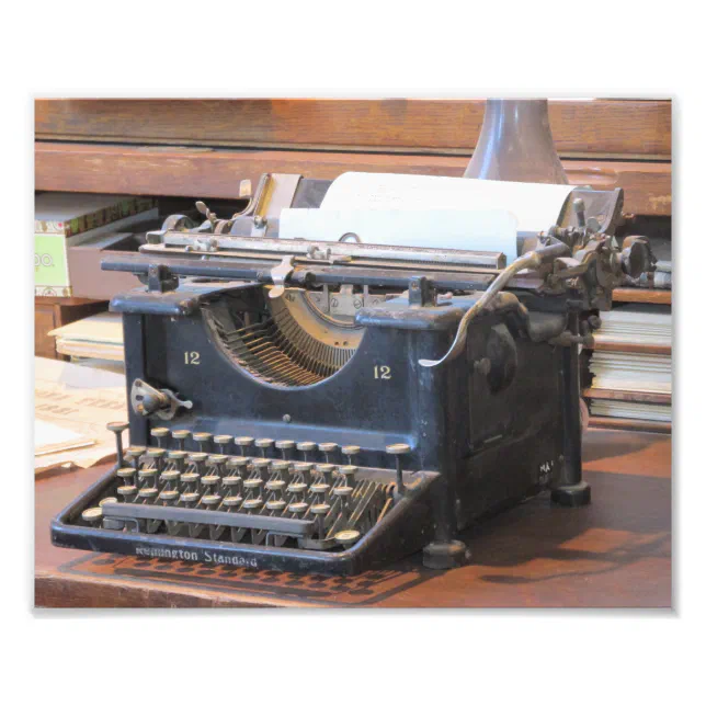 Antique Typewriter Photo Print | Zazzle