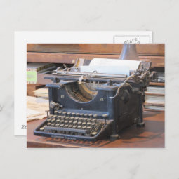 Antique Typewriter Postcard | Zazzle