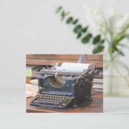 Antique Typewriter Postcard | Zazzle