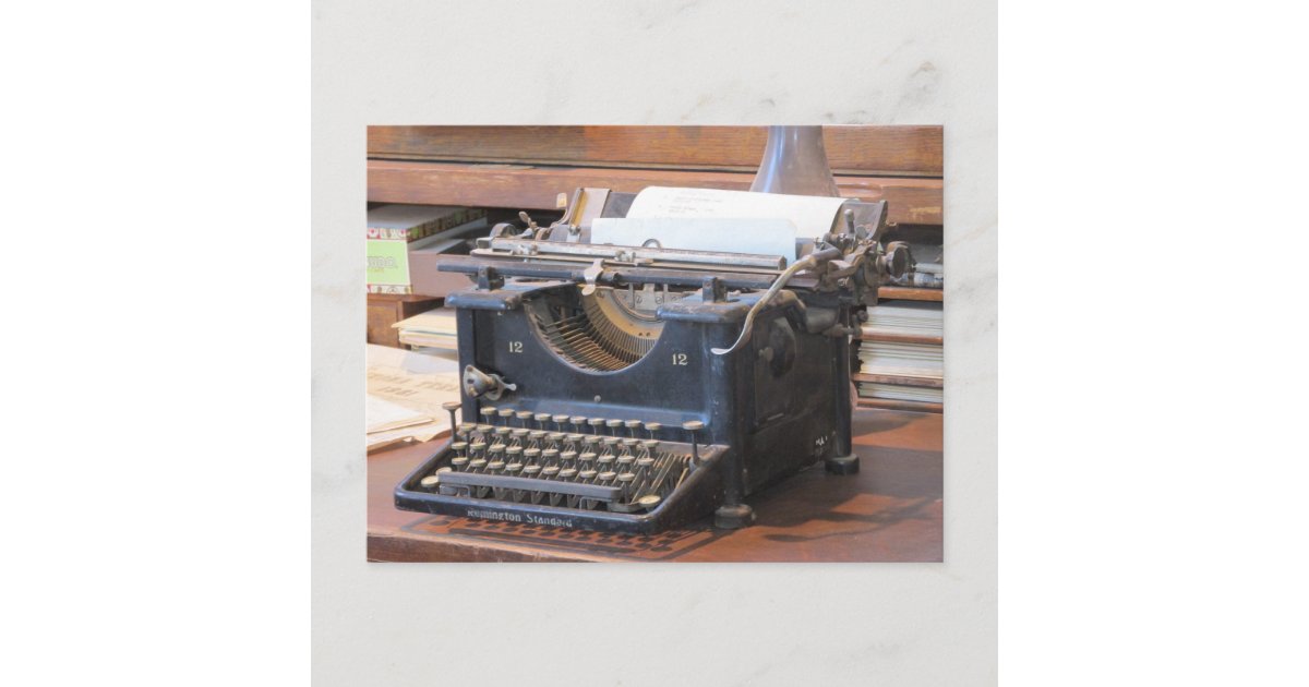 Antique Typewriter Postcard | Zazzle