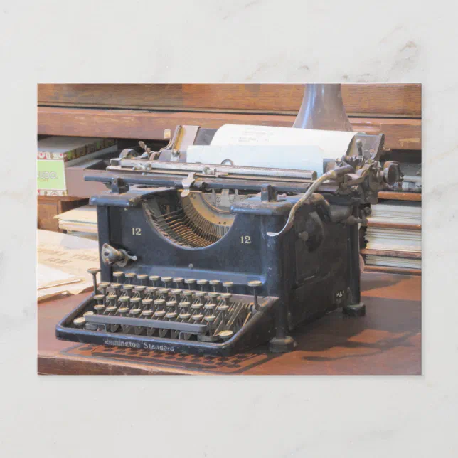 Antique Typewriter Postcard | Zazzle