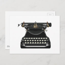 Antique Typewriter Postcard | Zazzle