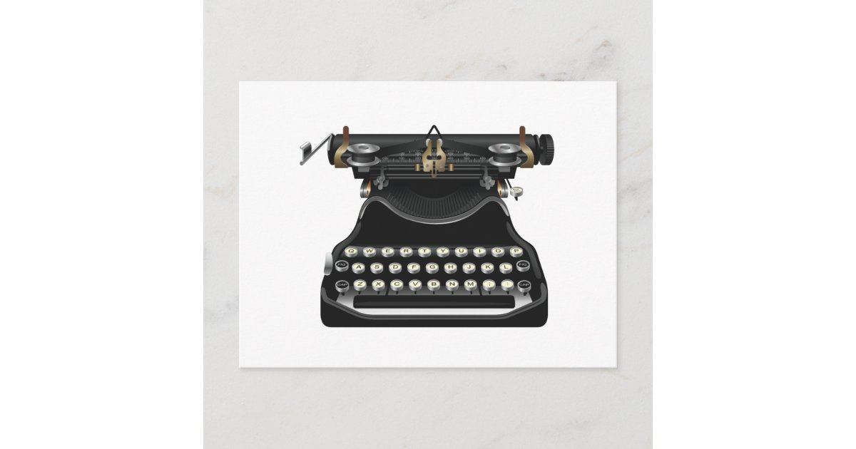 Antique Typewriter Postcard | Zazzle