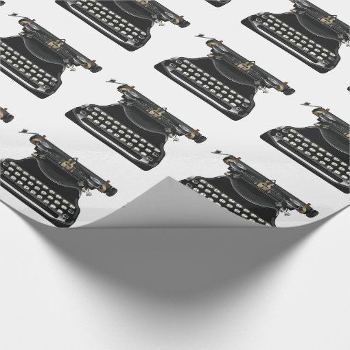 Antique Typewriter Wrapping Paper | Zazzle