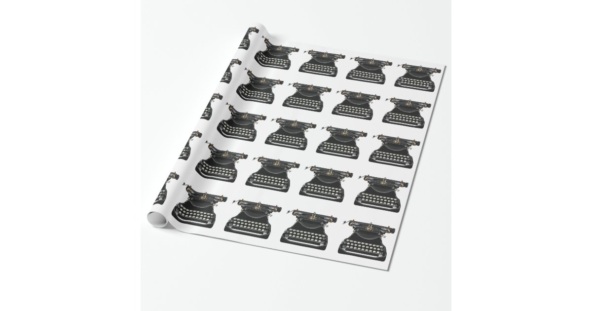 Antique Typewriter Wrapping Paper | Zazzle