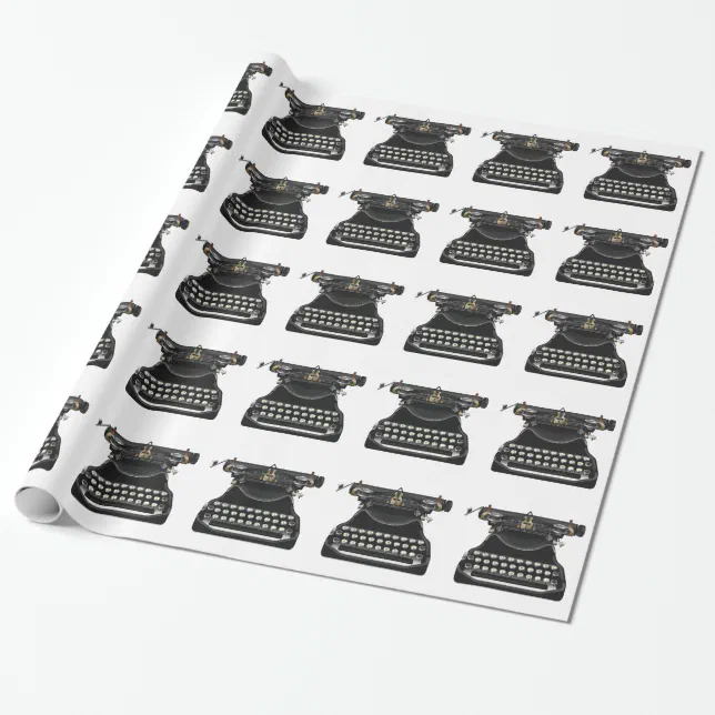 Antique Typewriter Wrapping Paper | Zazzle